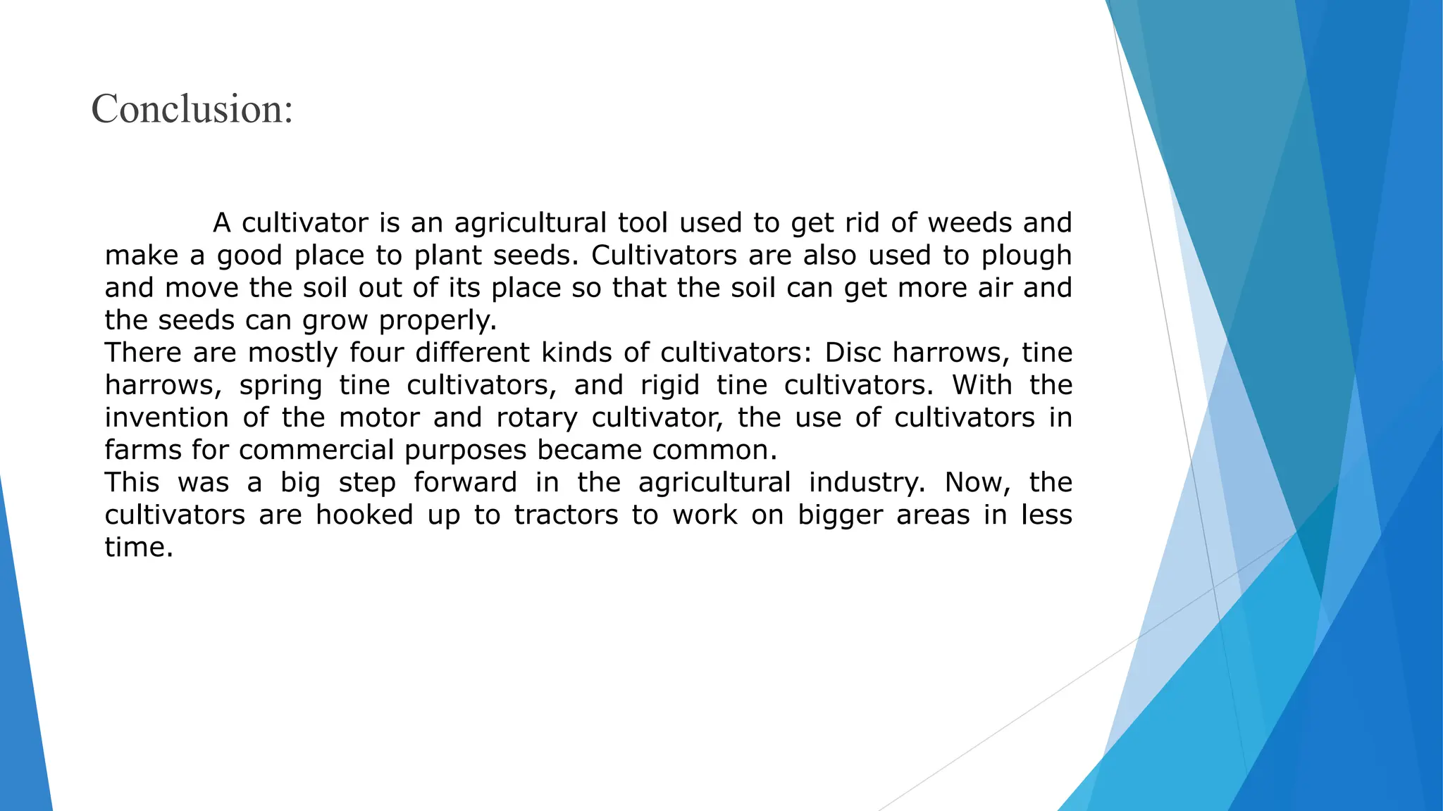 presentation on cultivator of 9 tine PPT.pptx