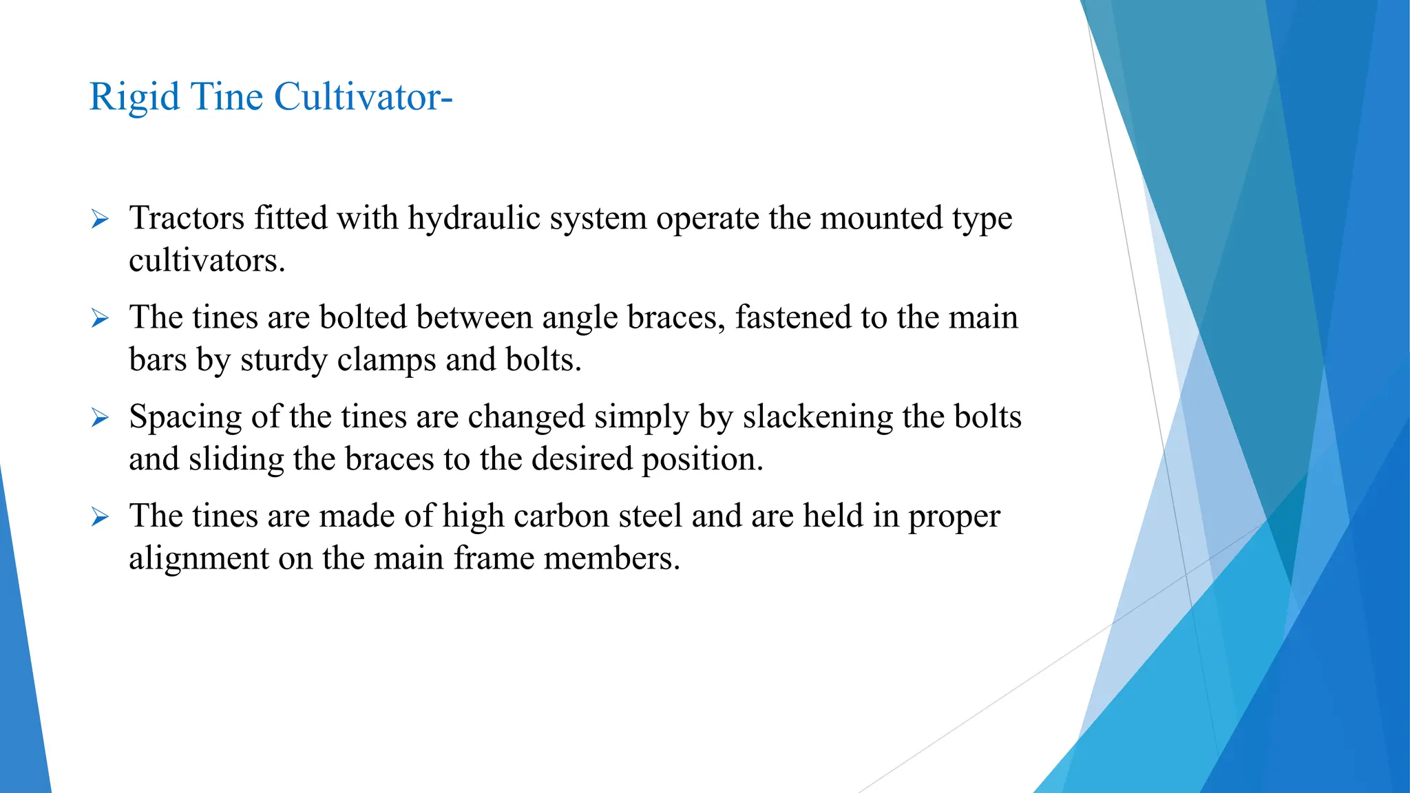 presentation on cultivator of 9 tine PPT.pptx