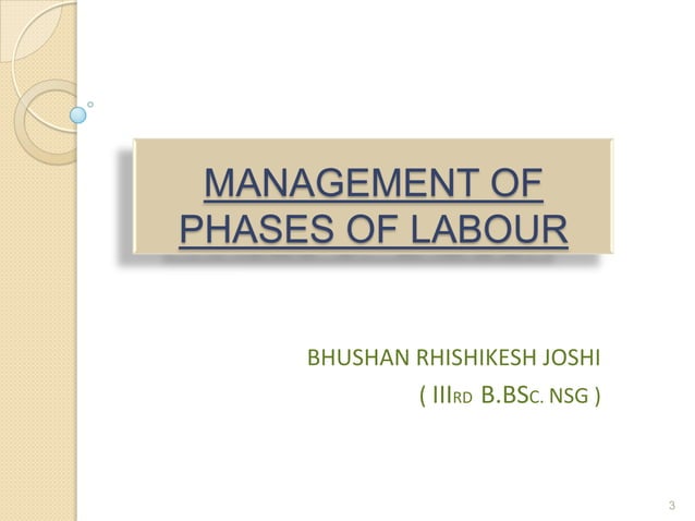 Management of Labor | PPT