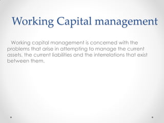 Committes on Working capital | PDF