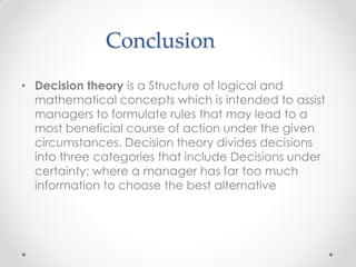 Decision Theory | PPT