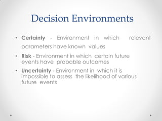 Decision Theory | PDF | Business Administration | Business