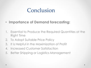 Demand forecasting | PPT