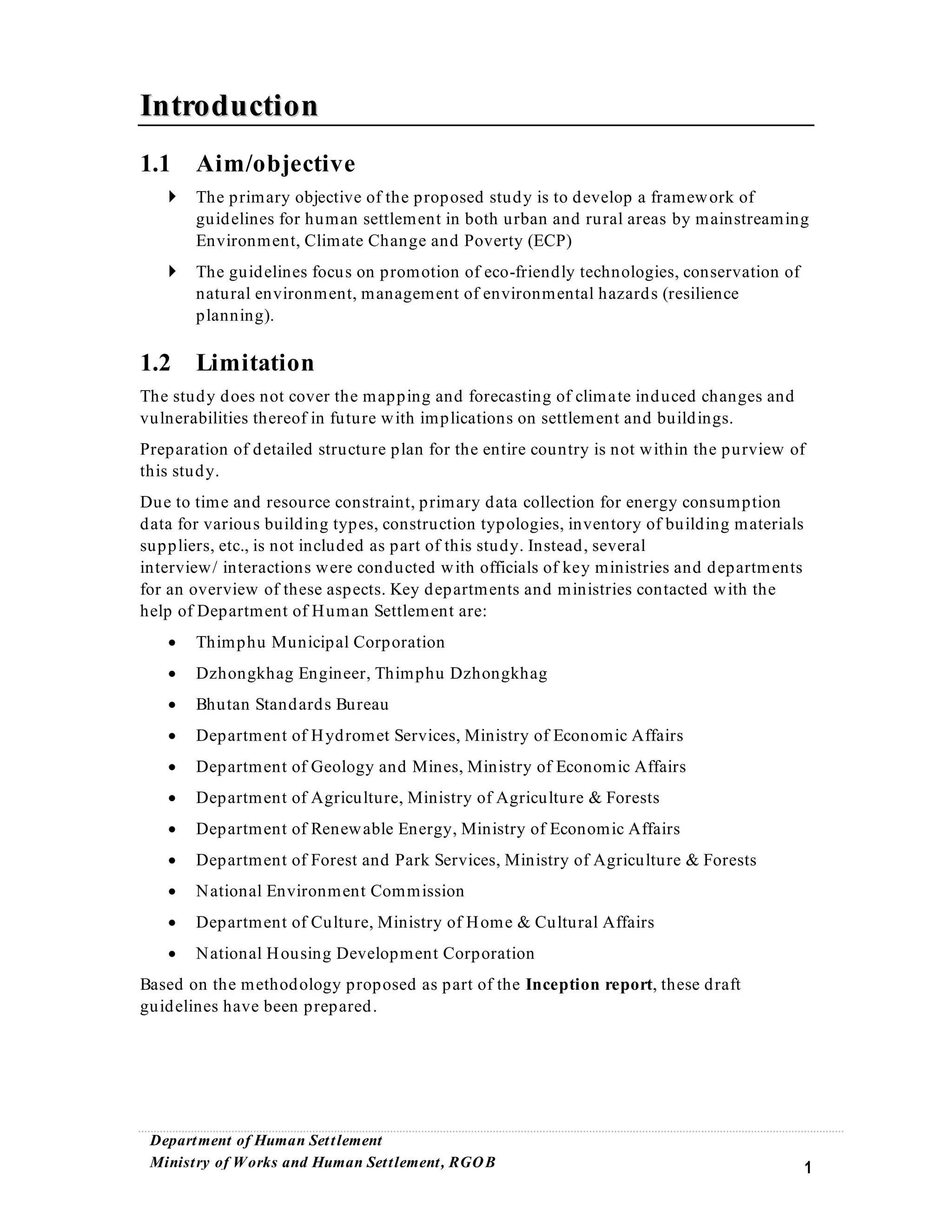 Bhutan guidelines for human seetlement in rural and urban areas | PDF