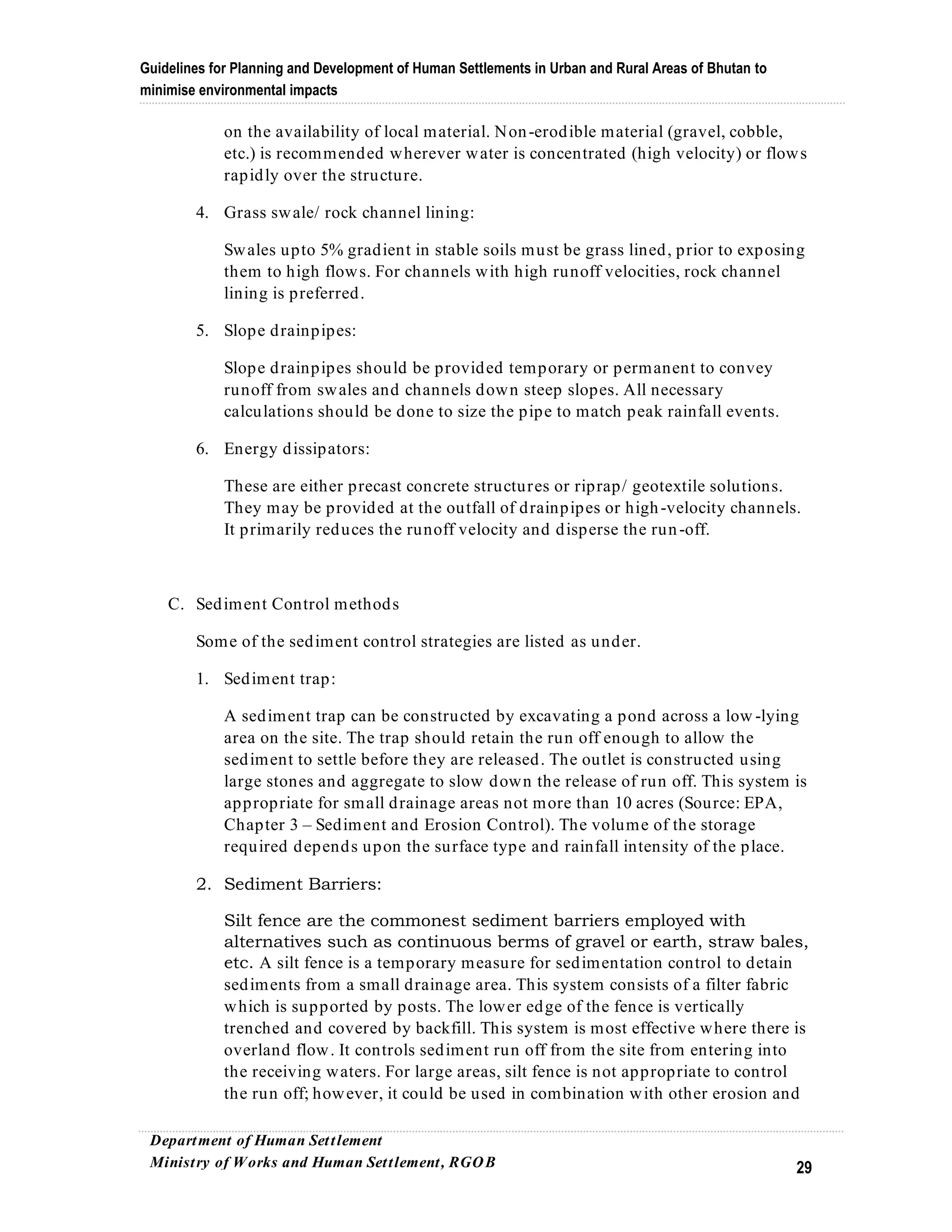 Bhutan guidelines for human seetlement in rural and urban areas | PDF
