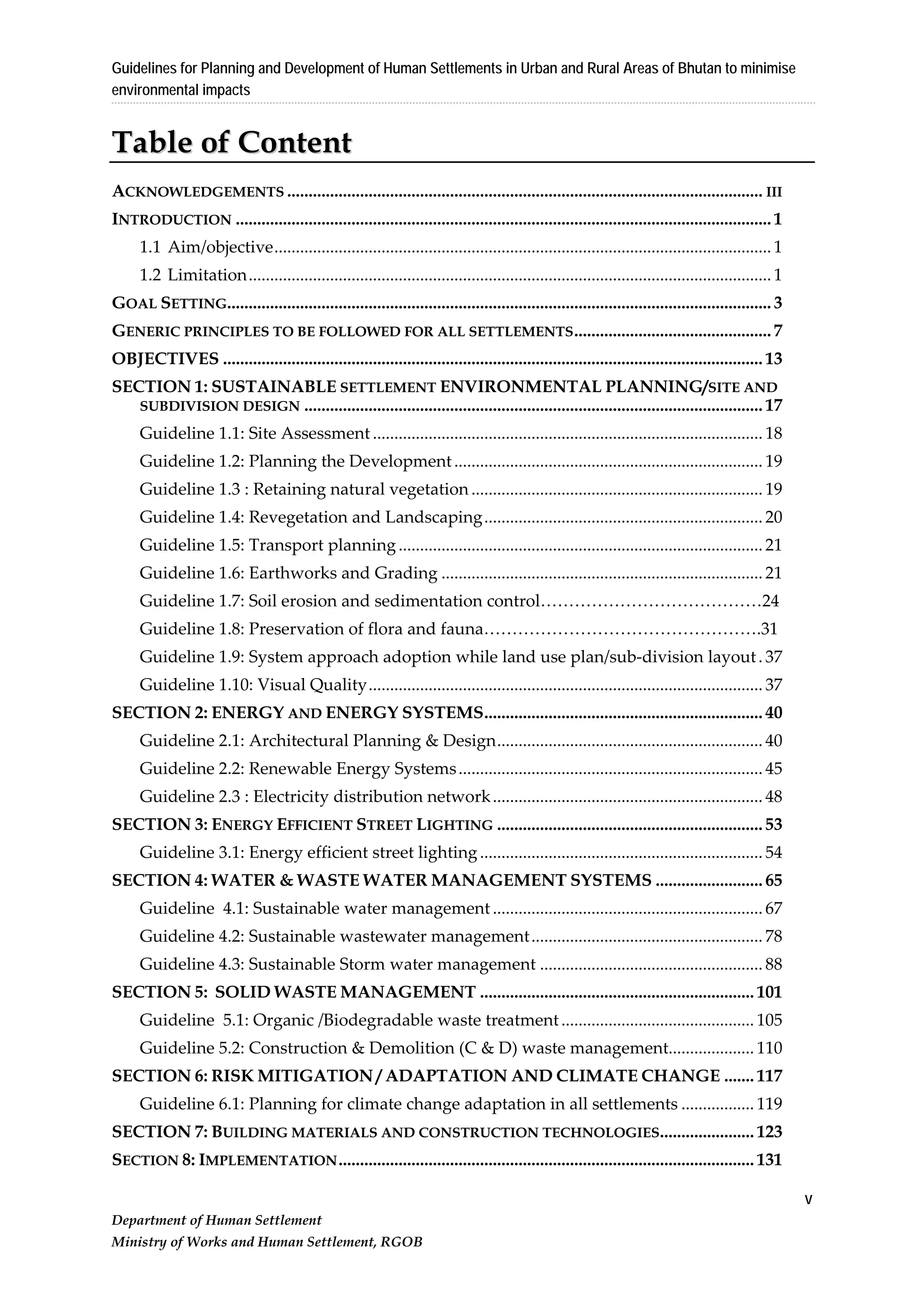 Bhutan guidelines for human seetlement in rural and urban areas | PDF