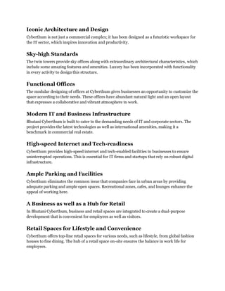 Bhutani Cyberthum: A World-Class Destination for IT and Business | PDF
