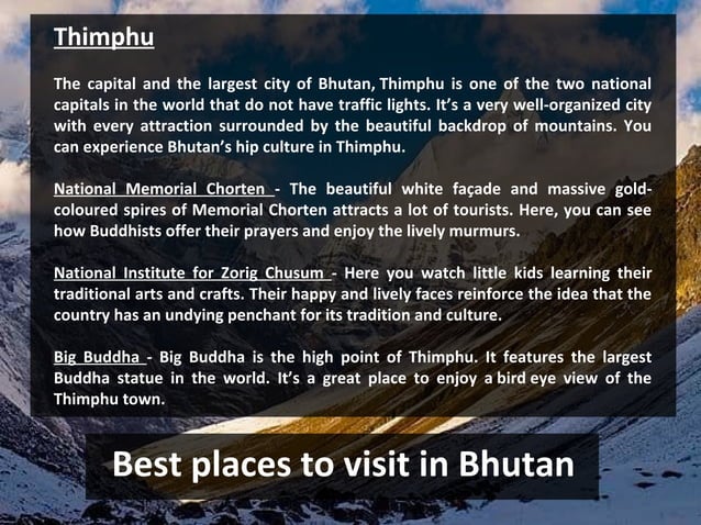 Bhutan travel guide | PPT
