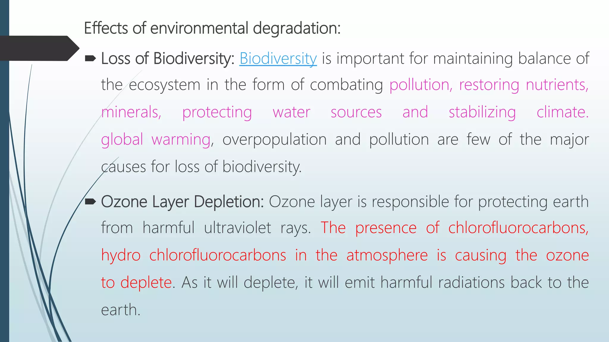 causes and effects of environmental degradation | PPTX