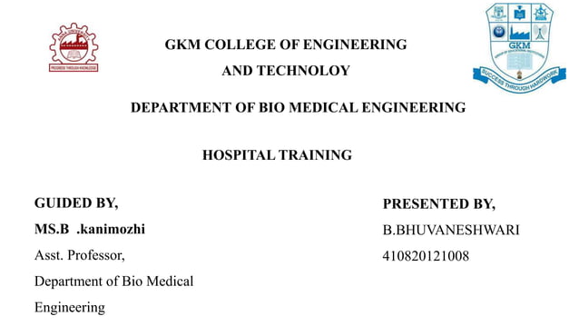 Hospital Training Power Point Presentation- Bio Medical Engineering ...