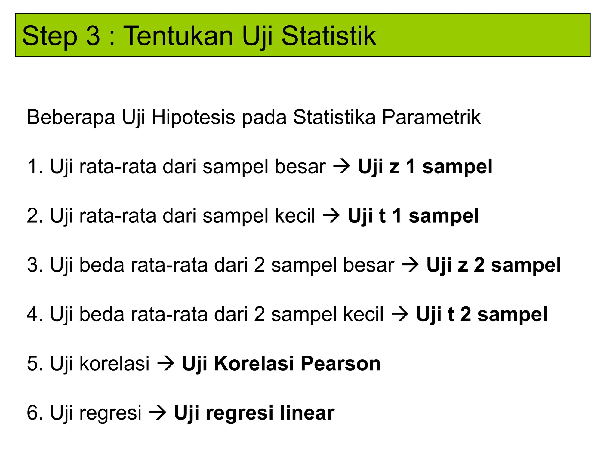 Uji hipotesis, prosedur hipotesis, dan analisis data | PPT