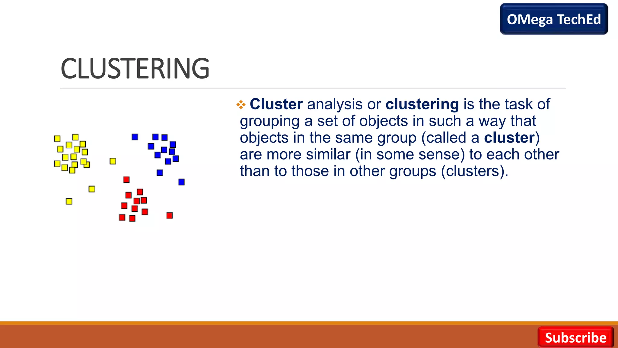 Clustering, k-means clustering | PPTX