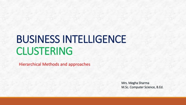 Hierarchical Clustering | PPTX