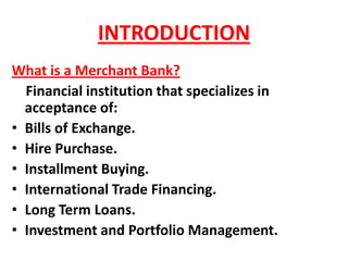 Merchant banking | PPTX