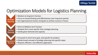 Logistic and Production Models | PPTX