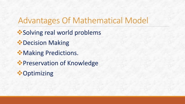 Mathematical models | PPTX | Physics | Science