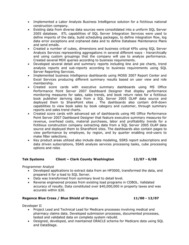 Bi developer gary thompson | PDF