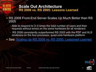 Building SSRS 2008 large scale solutions | PPT