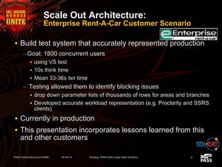 Building SSRS 2008 large scale solutions | PPT