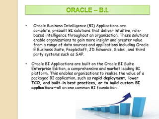 Oracle Business Intelligence | PPTX