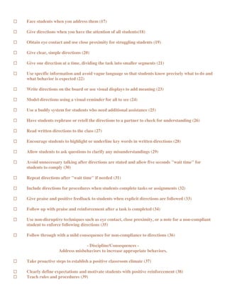 Behavior Intervention Strategies | PDF