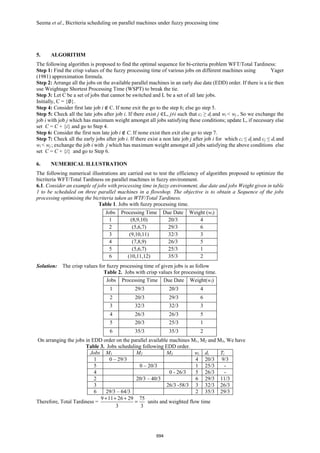 Bi criteria scheduling on parallel machines under fuzzy processing time | PDF