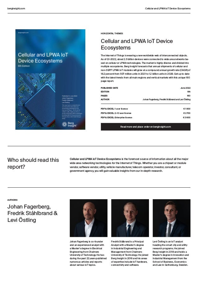 Cellular and LPWA IoT Device Ecosystems | PDF