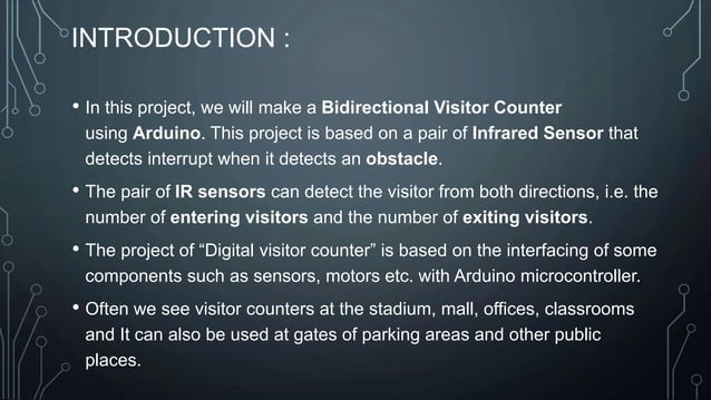 Bi directional visitor counter | PPTX