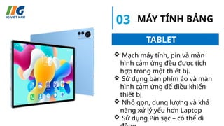 Bài 02+03. Các thiết bị nhập xuất cơ bản & các loại máy tính.pptx
