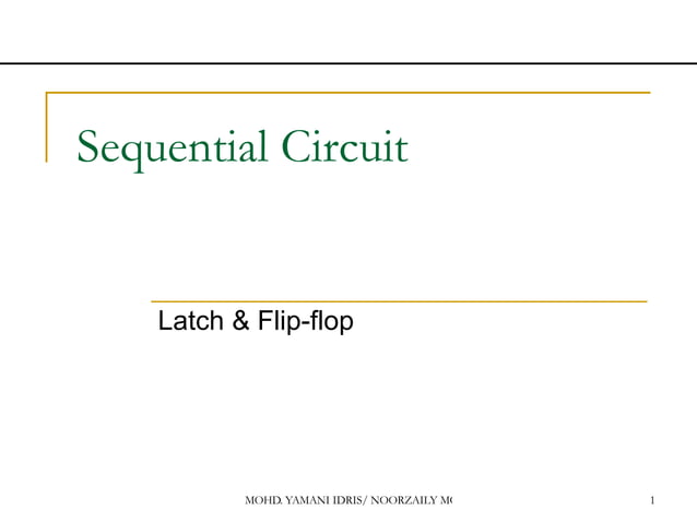 Sequential Logic Circuit | PPT