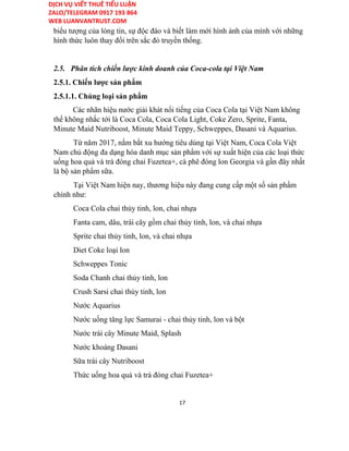Bài mẫu tiểu luận về nước giải khát coca cola, HAY | DOCX