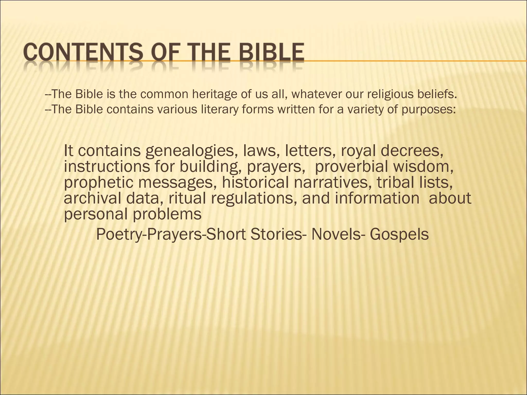 Bi 117 the bible as literature | PPT