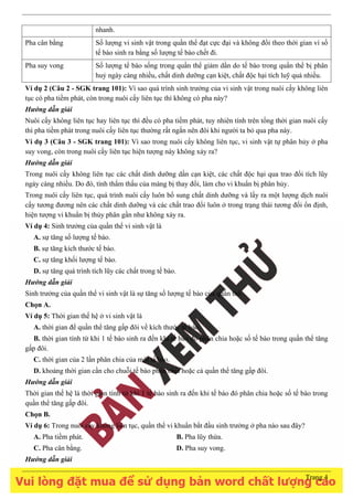 Tốc độ sinh trưởng của vi sinh vật trong điều kiện nuôi cấy không liên tục đạt cực đại ở pha nào?