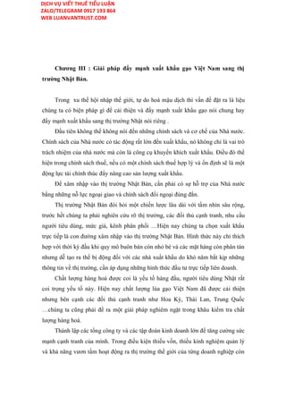 Tiểu luận Xuất khẩu gạo Việt Nam sang thị trường Nhật Bản, 9 ĐIỂM | DOCX