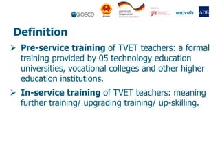 PRE-SERVICE AND IN-SERVICE TRAINING OF TVET TEACHERS | PDF