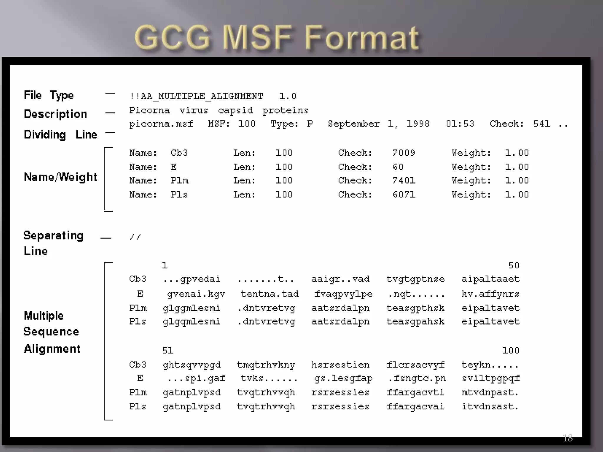 sequence of file formats in bioinformatics | PPTX