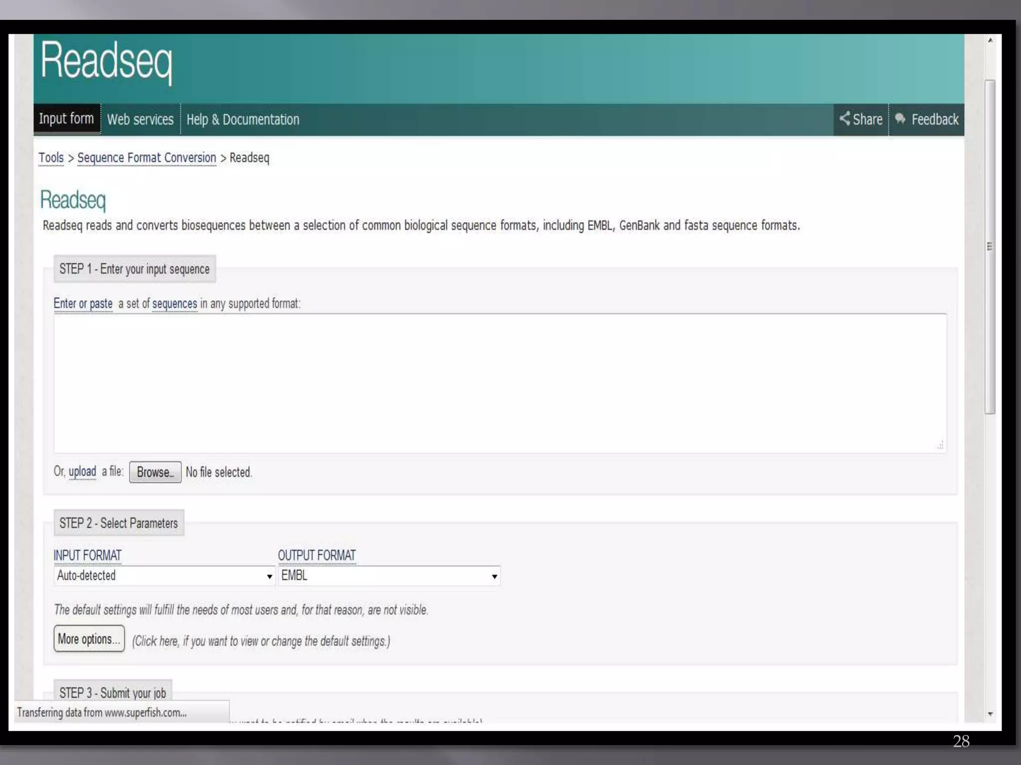 sequence of file formats in bioinformatics | PPTX