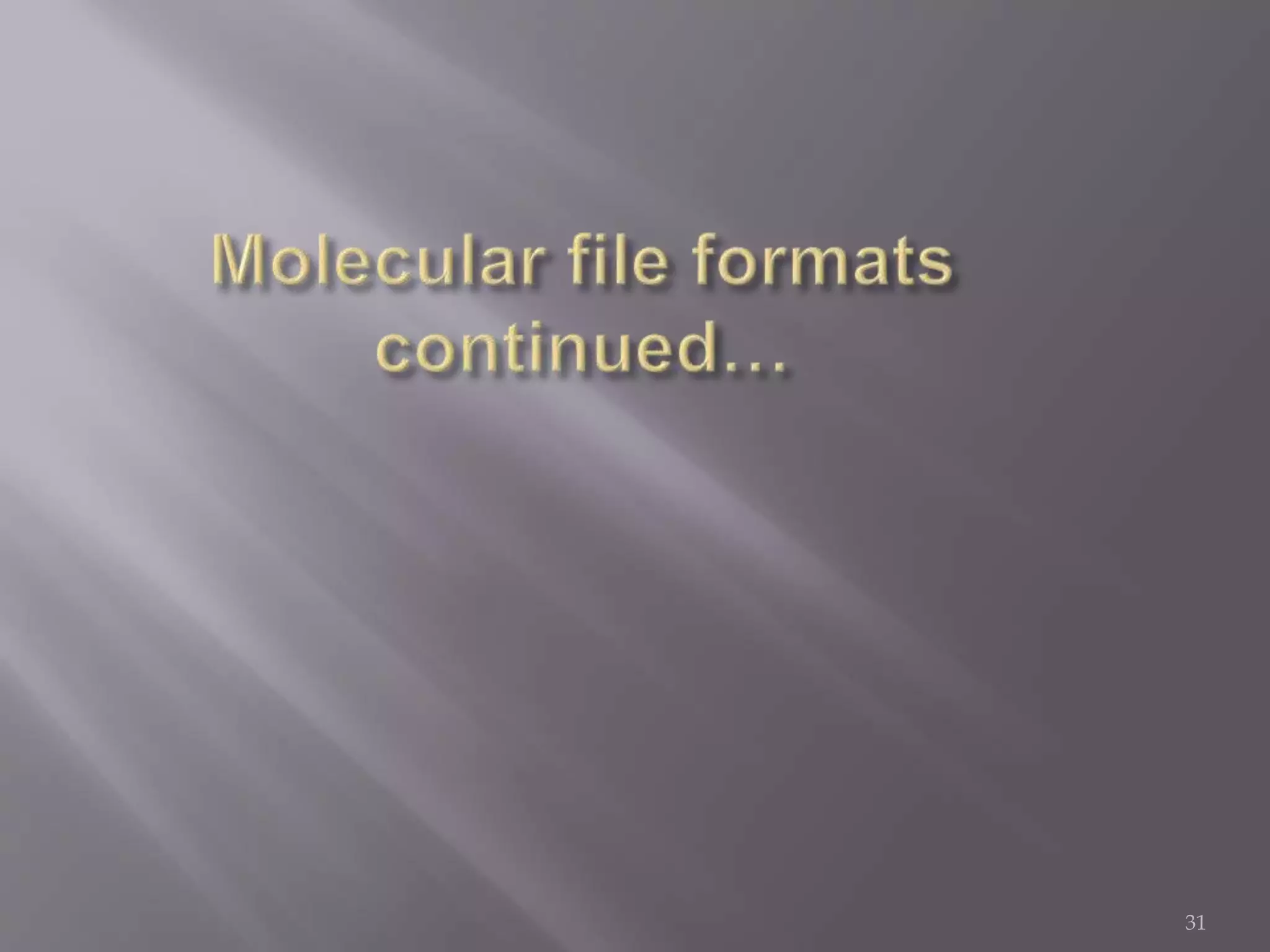 sequence of file formats in bioinformatics | PPTX
