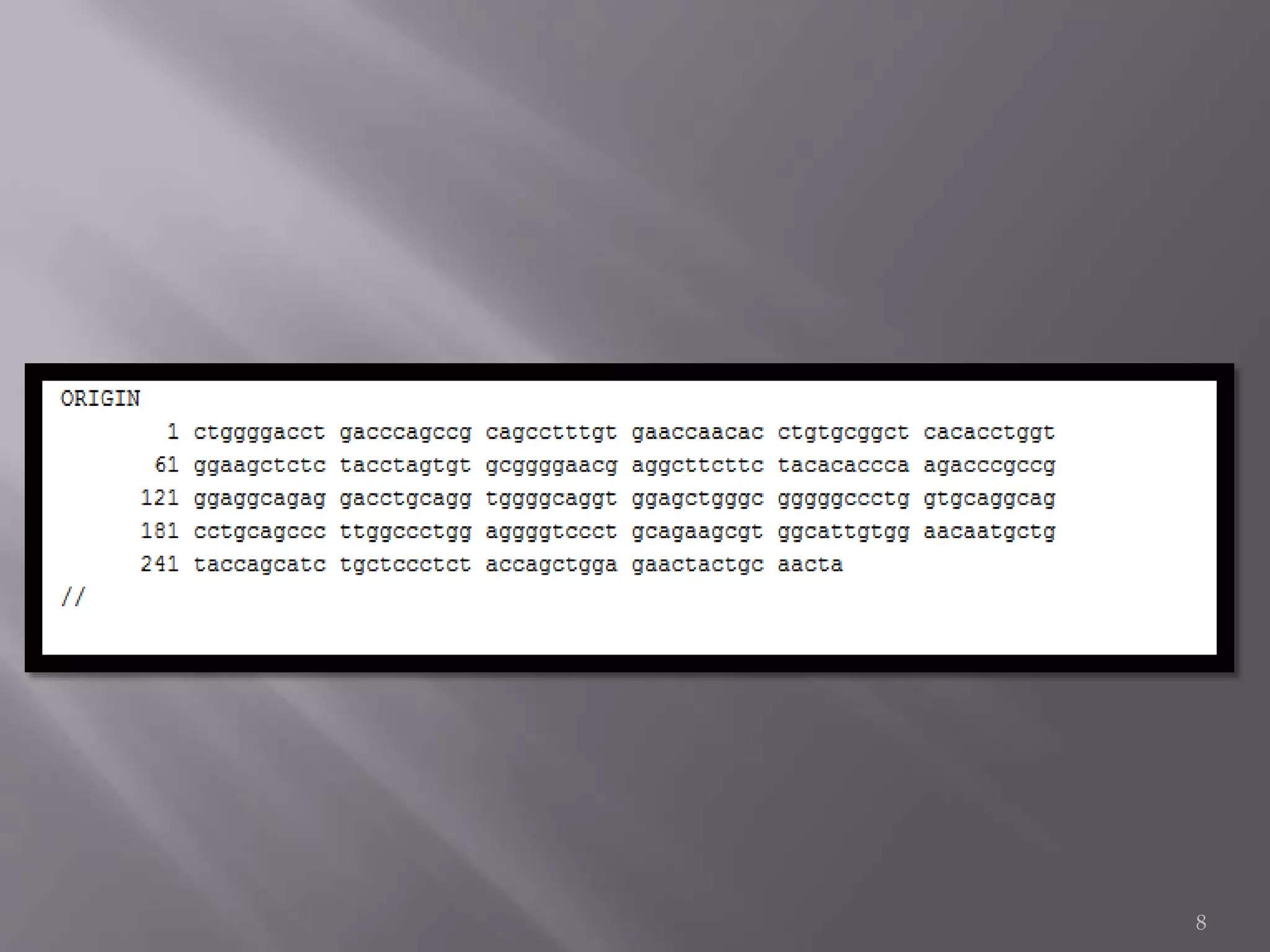 sequence of file formats in bioinformatics | PPTX