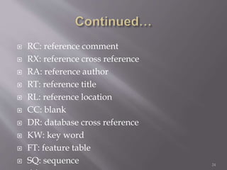sequence of file formats in bioinformatics | PPTX