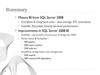BI in SQL Server 2008 for Architects | PPT