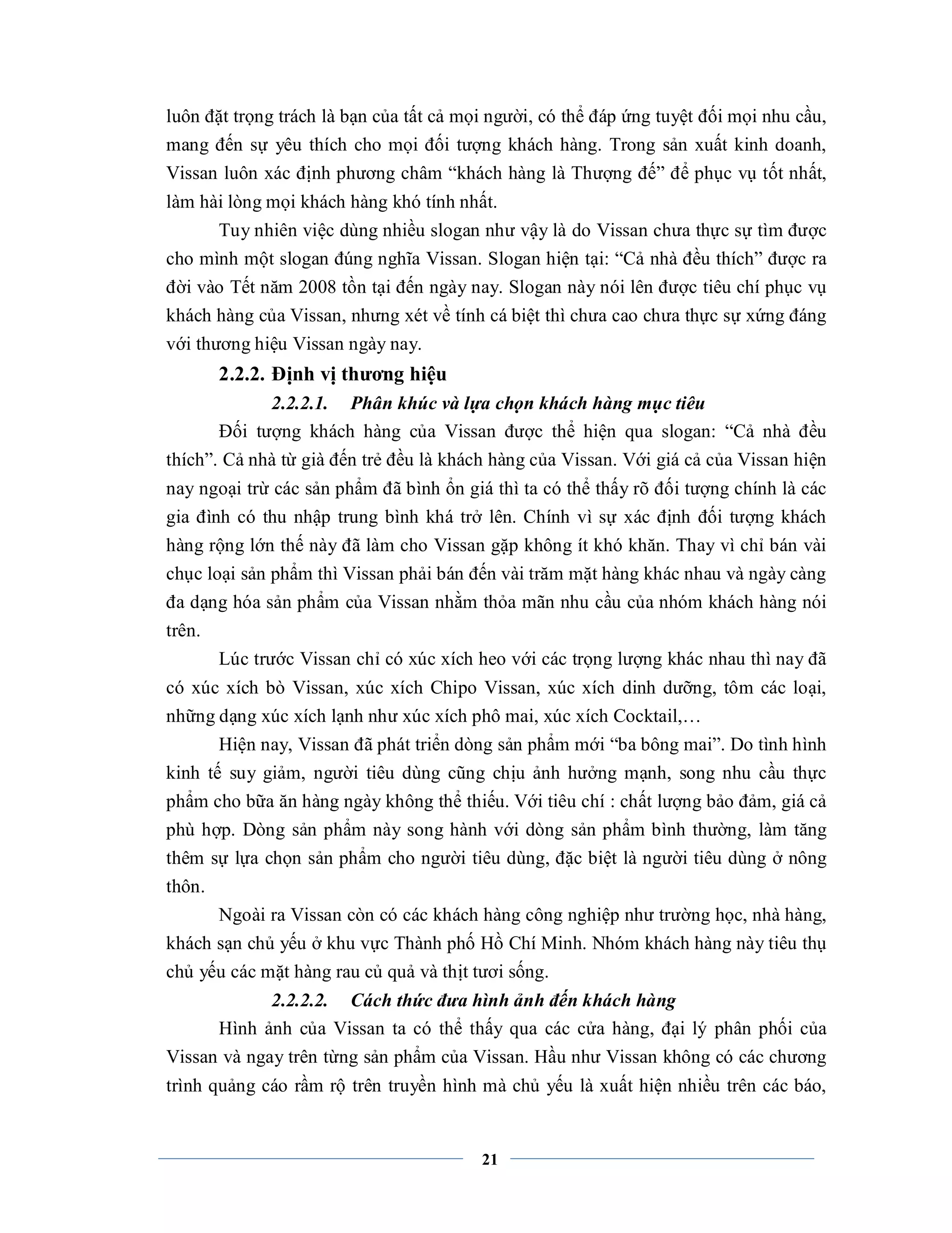 Bài mẫu tiểu luận về công ty Vissan, HAY | PDF