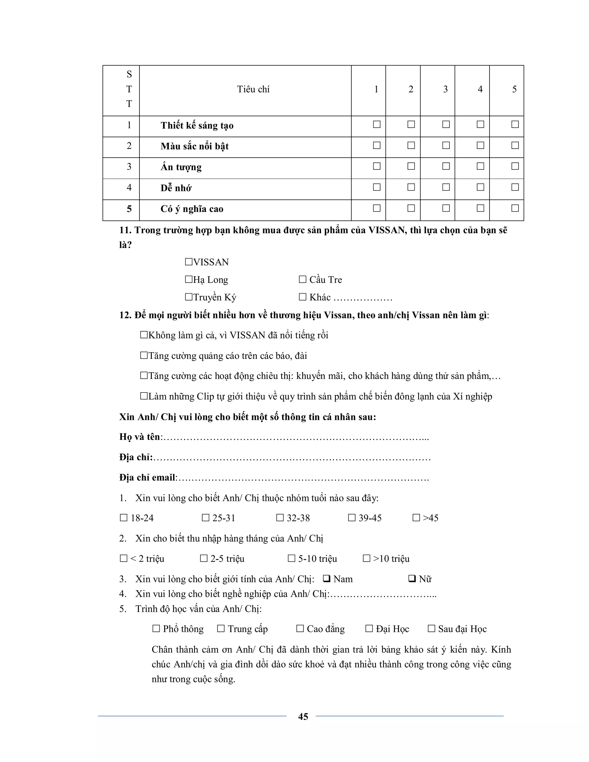 Bài mẫu tiểu luận về công ty Vissan, HAY | PDF