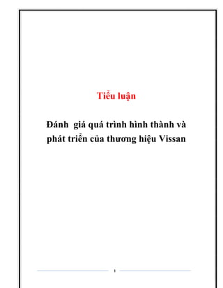 Bài mẫu tiểu luận về công ty Vissan, HAY | PDF