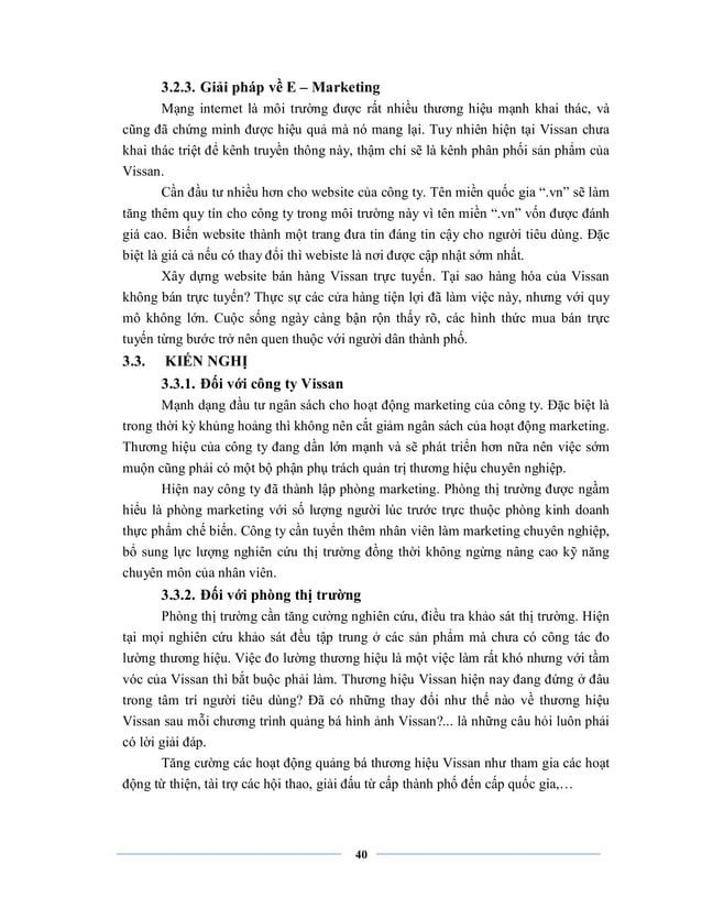 Bài mẫu tiểu luận về công ty Vissan, HAY | PDF