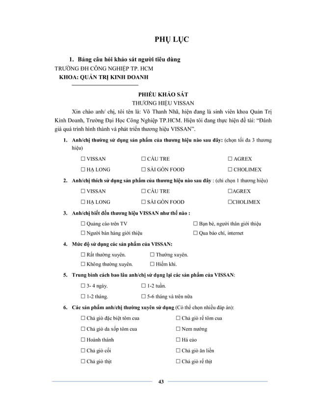 Bài mẫu tiểu luận về công ty Vissan, HAY | PDF