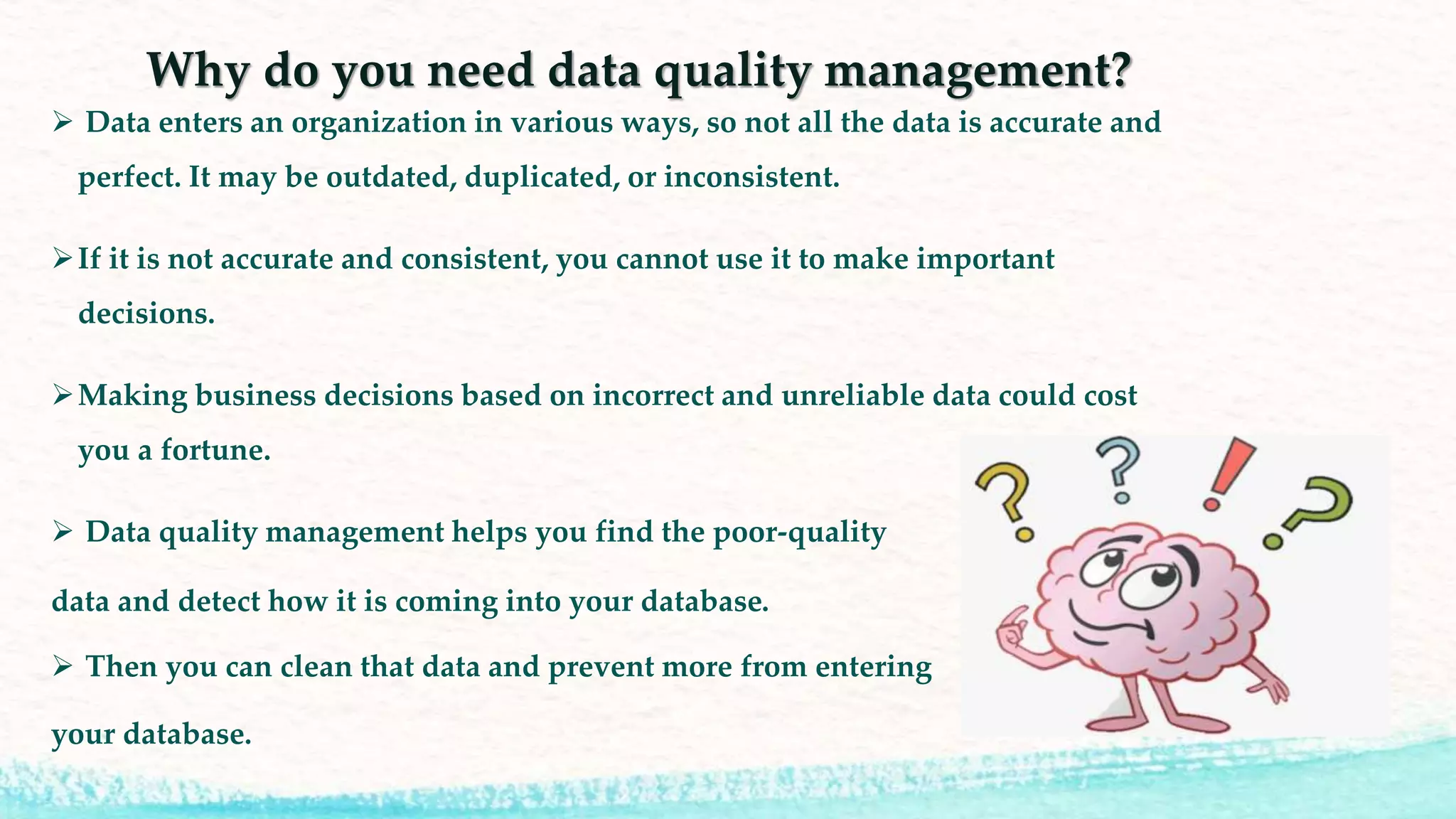 DATA QUALITY MANAGEMENT | PPTX
