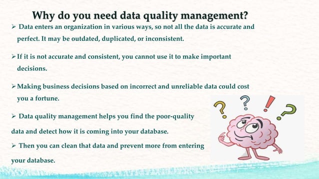DATA QUALITY MANAGEMENT | PPTX