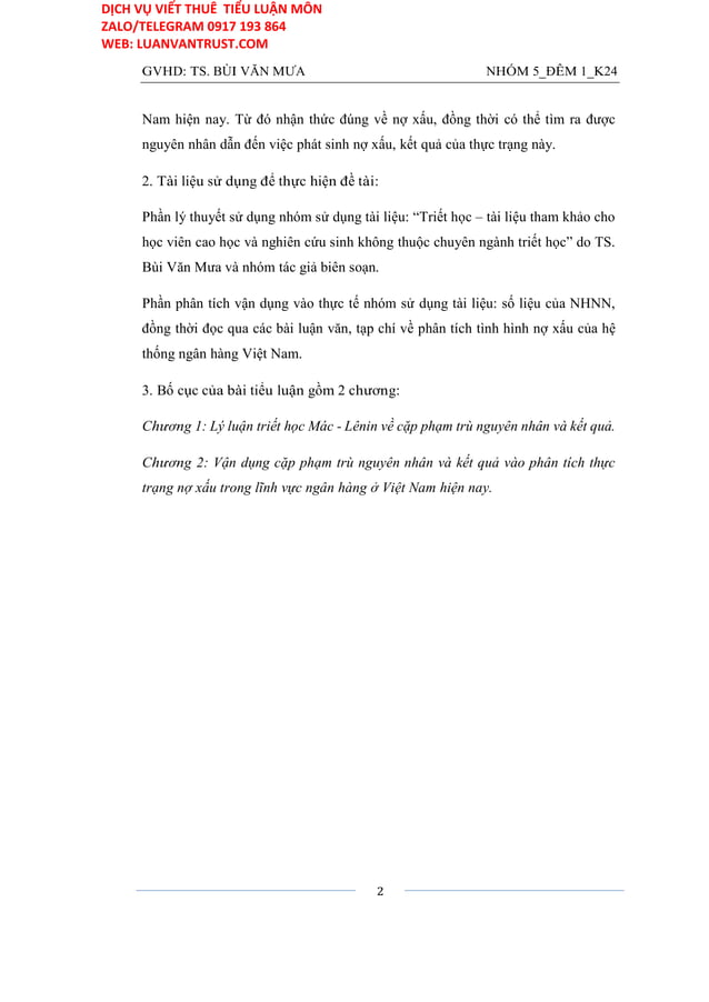 Bài mẫu tiểu luận về cặp phạm trù nguyên nhân kết quả, 9 ĐIỂM | DOCX