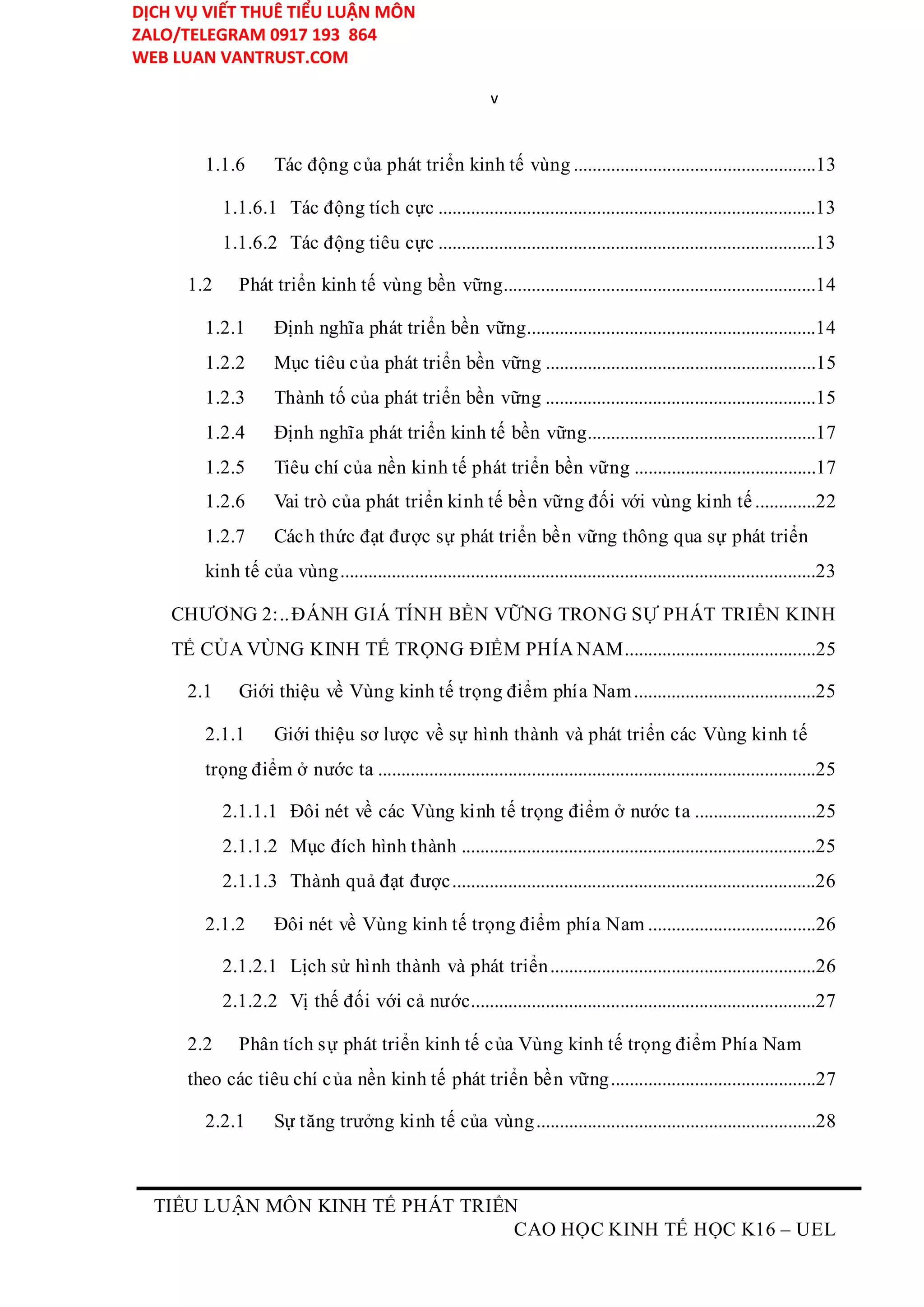Tiểu luận phát triển kinh tế bền vững ở vùng kinh tế trọng điểm phía nam | DOCX